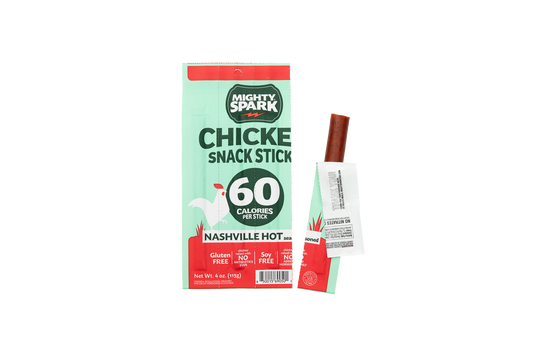 Nashville Hot Seasoned Chicken Snack Stick – Mighty Spark Food