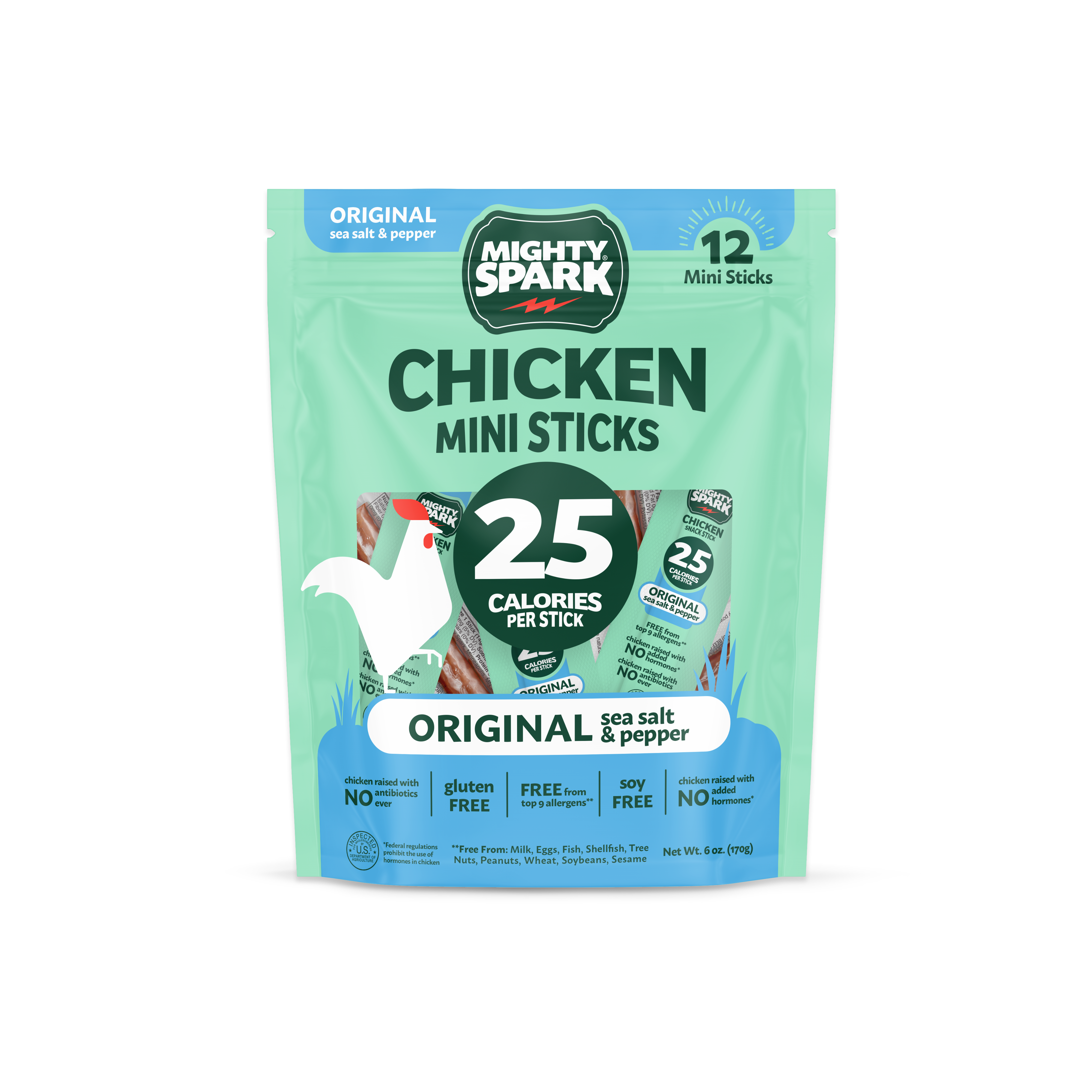 Original Sea Salt & Pepper Chicken Mini Sticks – Mighty Spark Food