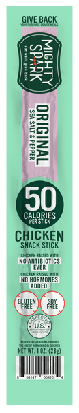 Original Sea Salt & Pepper Chicken Snack Stick - Mighty Spark Food ...
